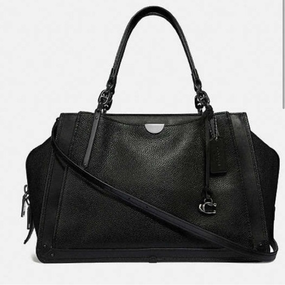 Coach | Bags | Coach Dreamer 36 Satchel Black Pebble Leather 3855 ...